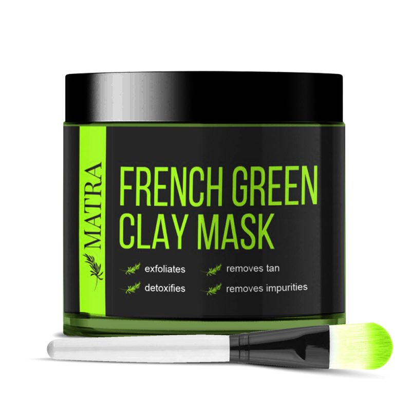 French Green Clay Green Tea Face Mask | Detan & Blackhead Removal