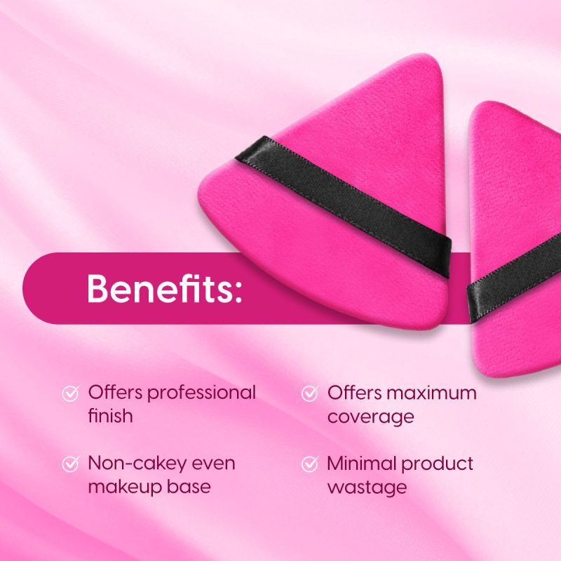 Matra Professional Large Pizza Puff Triangle Powder Puff for Loose ...
