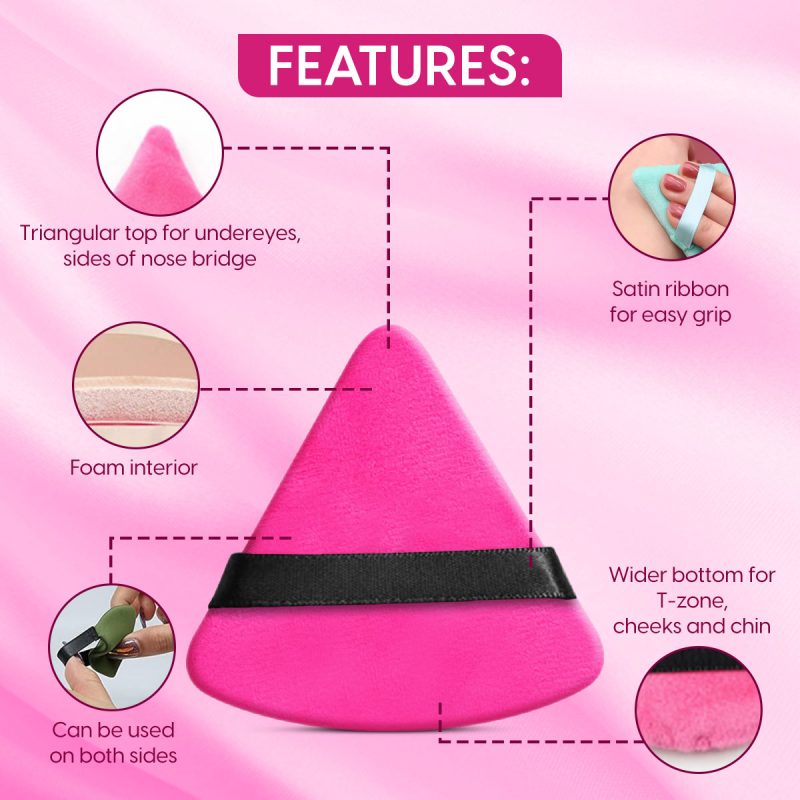 Matra Professional Large Pizza Puff Triangle Powder Puff for Loose ...