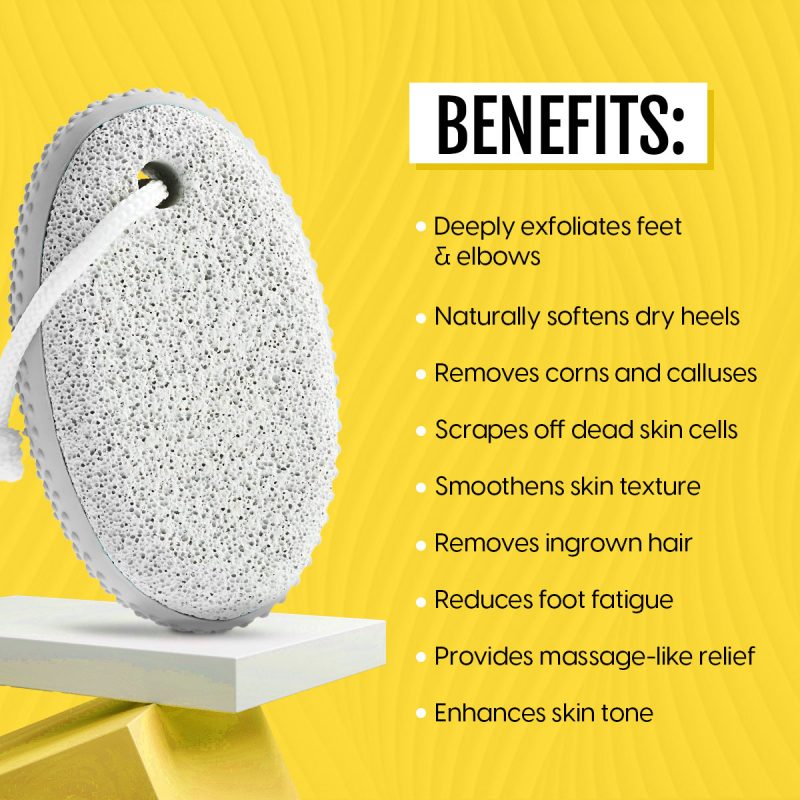 Matra Pumice Stone with Rubber Grip Pedicure Tool for Foot Scrubbing ...