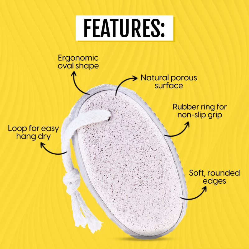 Matra Pumice Stone with Rubber Grip Pedicure Tool for Foot Scrubbing ...