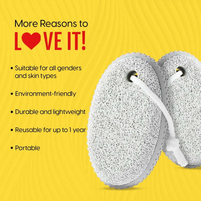 Matra Pumice Stone with Rubber Grip Pedicure Tool for Foot Scrubbing ...