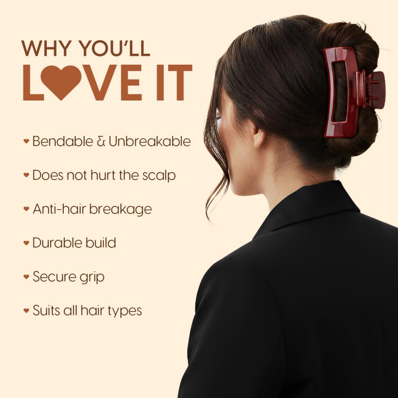 Matra Flexible Claw Clip Unbreakable & Bendable Cloud Hair Clutcher ...